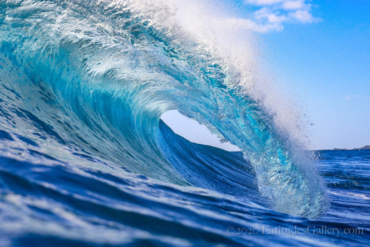 Blue Beauty - Crystal Blue Wave Ocean Photo, Kauai, Hawaii – Latitudes ...