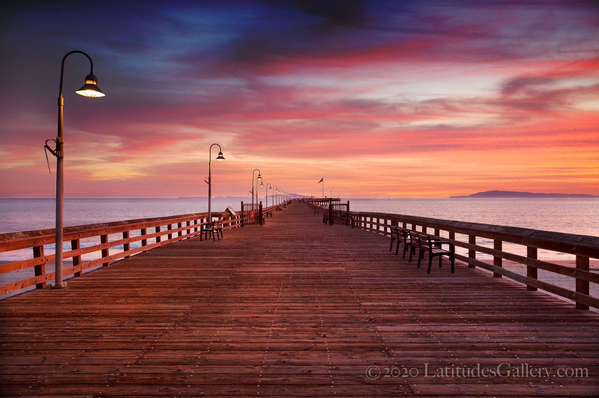 Pink Pier - Wooden Pier & Ocean Sunset Fine Art Photo, CA – Latitudes ...