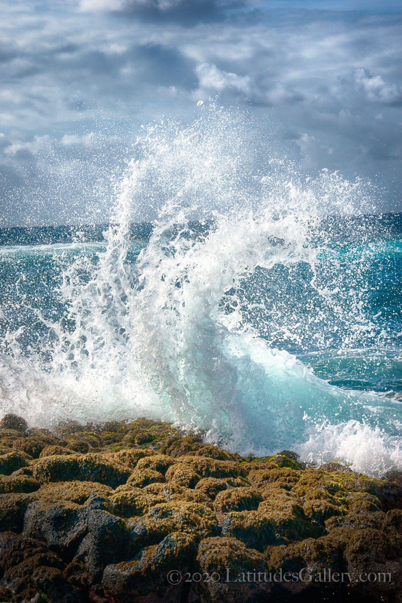 Water Whip - Waves Crashing on Rocks Fine Art Photo, CA – Latitudes Gallery